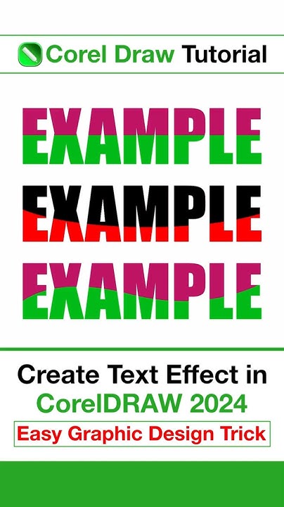 "Create Stunning Double Color Text Effect in CorelDRAW! 🎨🔥 | Easy Graphic Design Trick" - YouTube