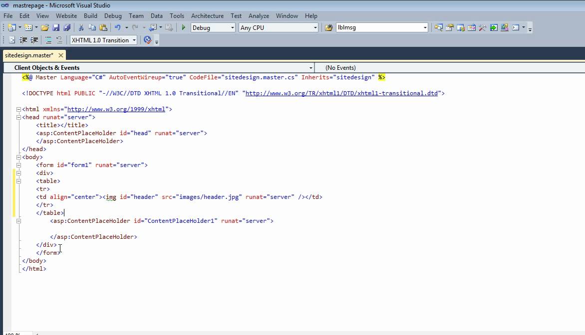 Masterpage In Youtube