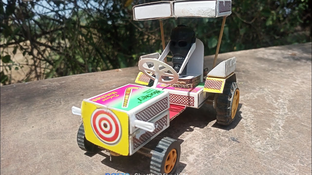 How to Make Matches box Tractor At home Amazing DIY Toy - YouTube