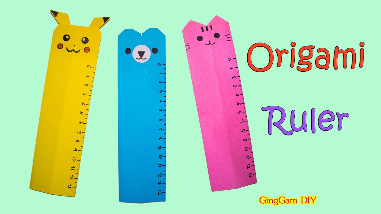 Origami Ruler - พับไม้บรรทัดง่ายๆ - YouTube
