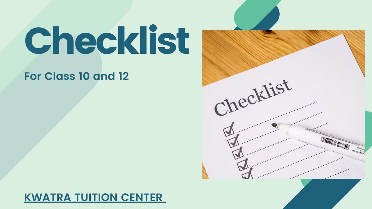 Checklist for Class 10 and 12 #CBSE #Class10 #class12 - YouTube