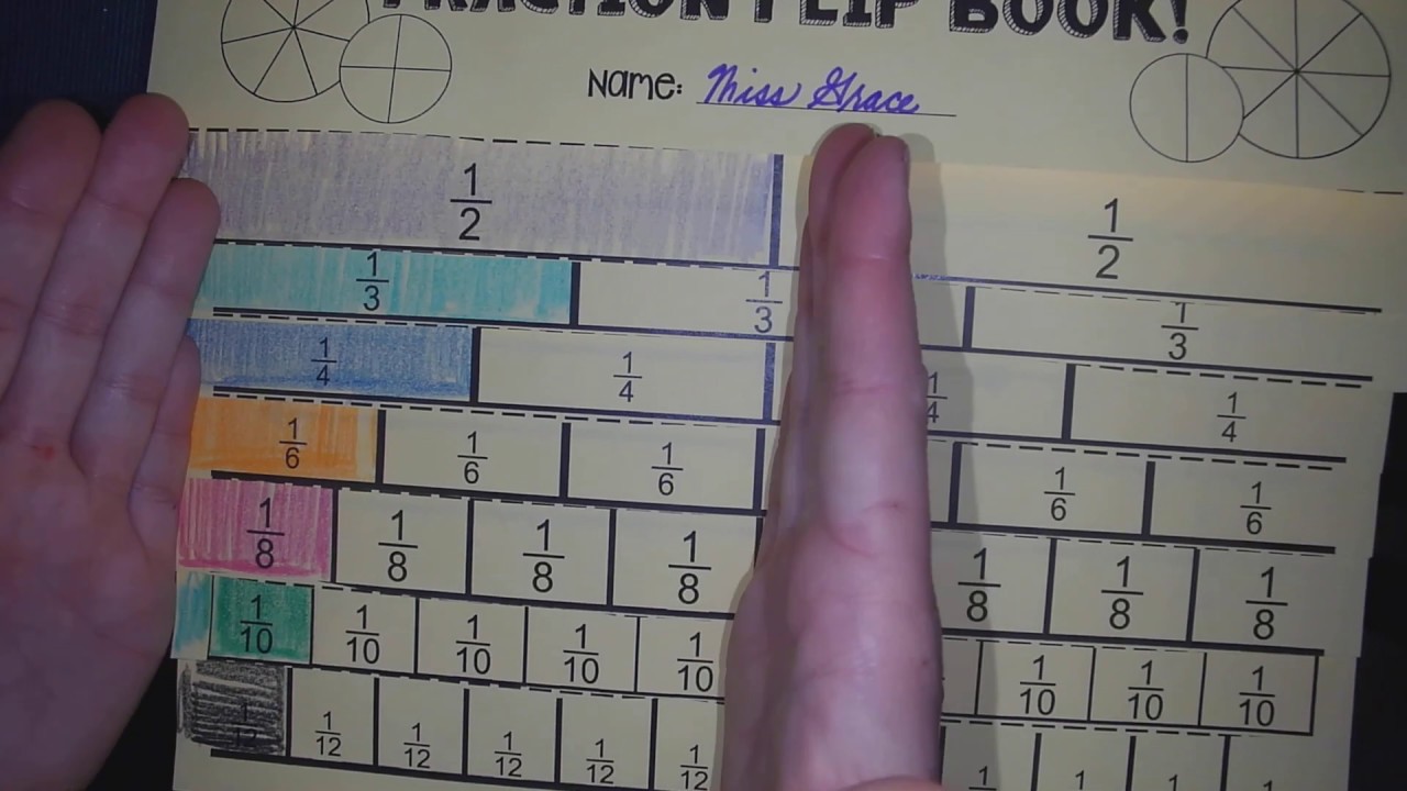 Fraction Flip Book part 2 - YouTube
