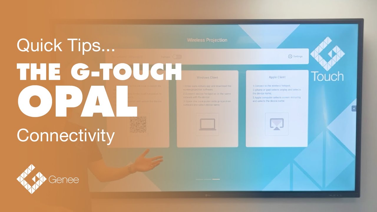 Connectivity Quick Tips on the G-Touch® Opal Interactive Display - YouTube
