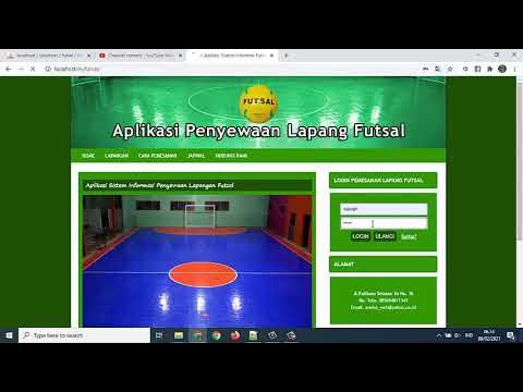 Aplikasi Web Penyewaan Pemesanan lapangan futsal Native PHP Mysql - YouTube