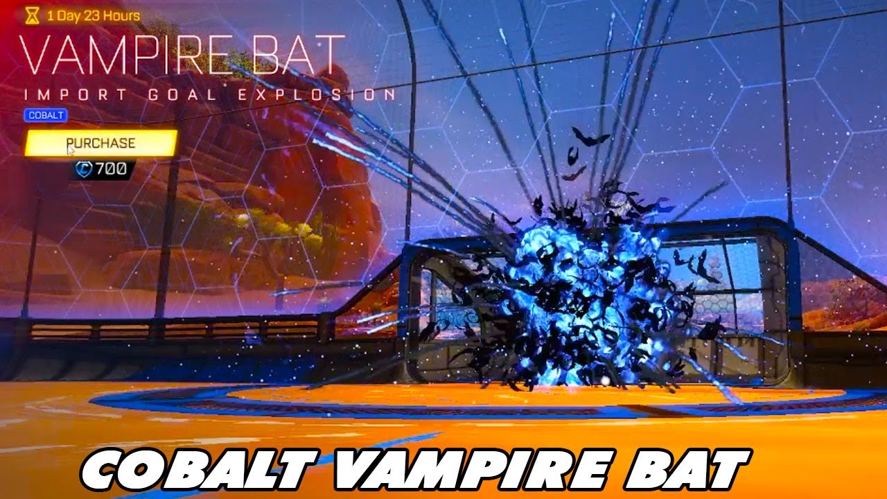 Vampire Bat Goal Explosion Painted Cobalt In Item Shop! - Rocket League ...