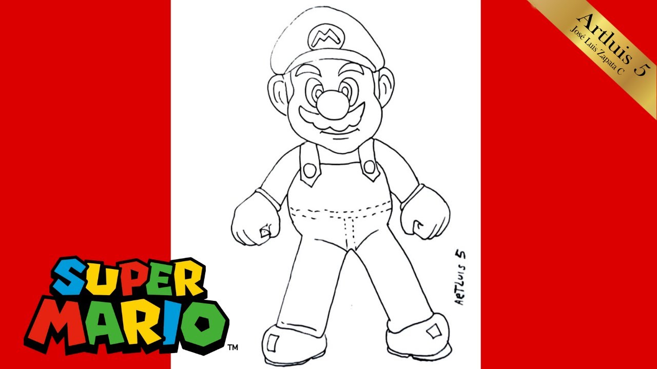 Cómo dibujar a Super Mario Bros | How to draw Super Mario Bros - YouTube