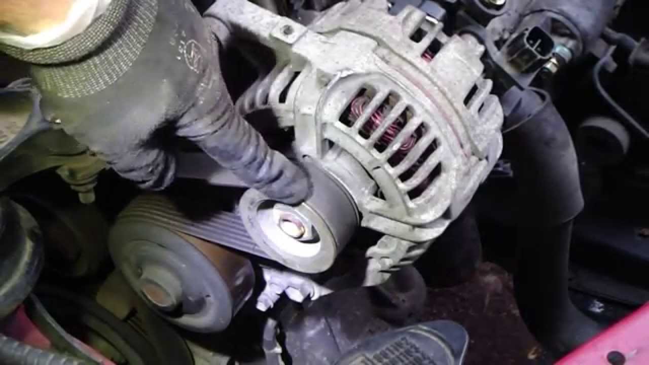 How to notice bad and scrap drive belt in car. - YouTube