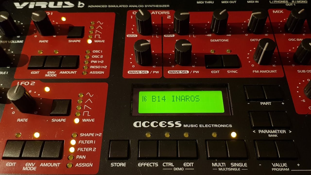 Access Virus B custom patches - YouTube