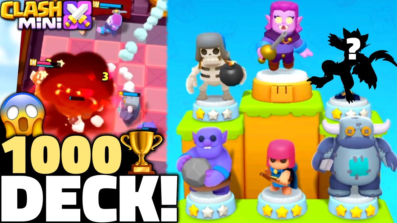 Clash Mini OP 1000 🏆 Deck by @BigSpinCR!😱 [100% WR] (Clash Mini Deck ...
