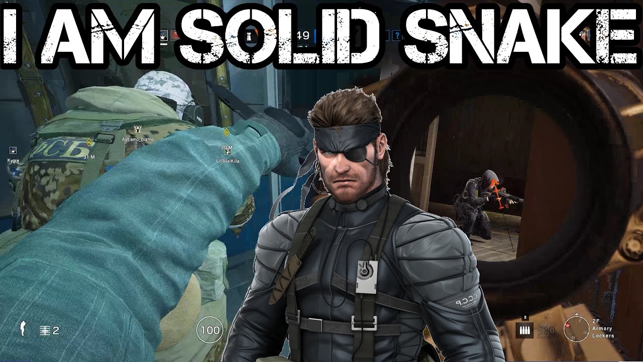 I am SOLID SNAKE!!! Stalking the Enemy - Rainbow Six Siege - YouTube