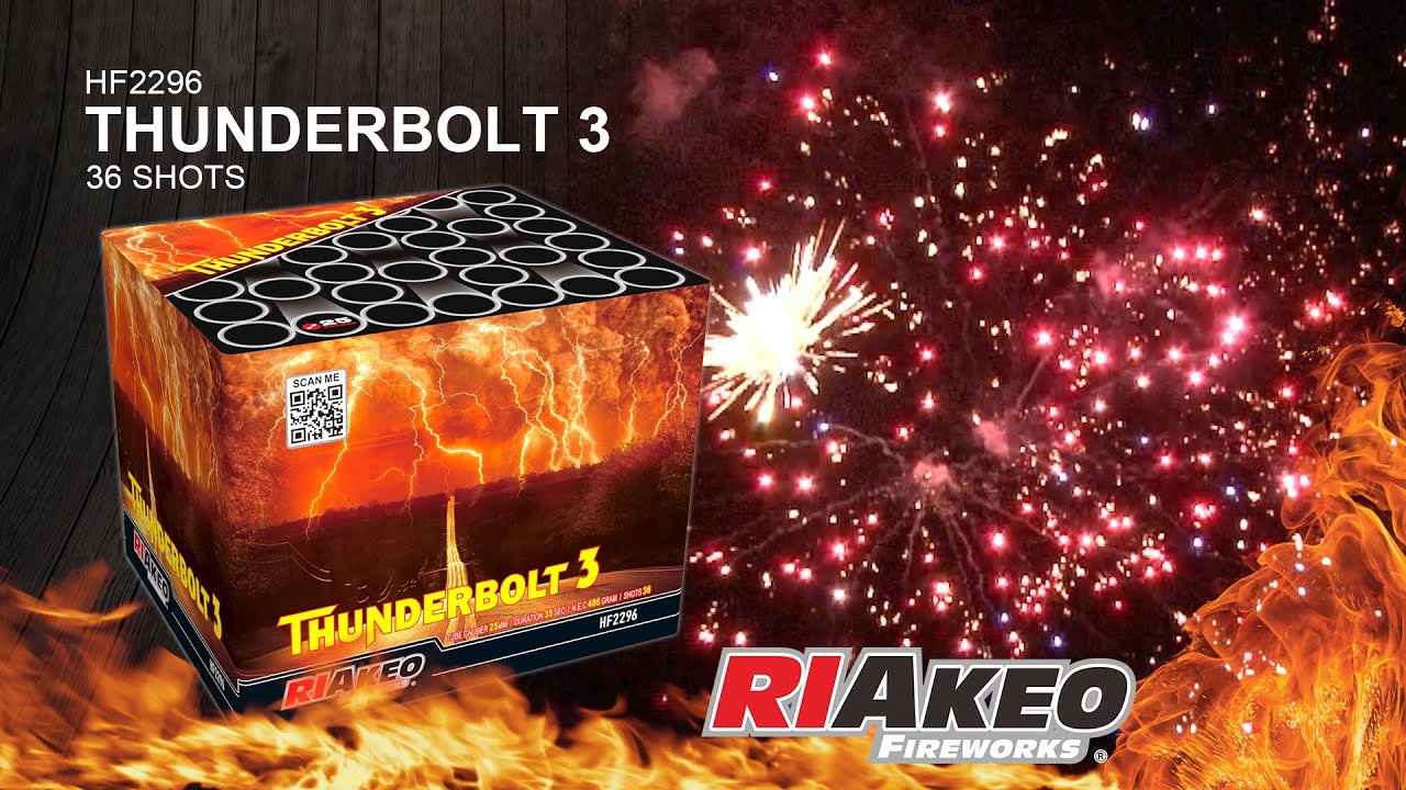 THUNDERBOLT 3 Barrage By Riakeo at Showtime Fireworks - YouTube
