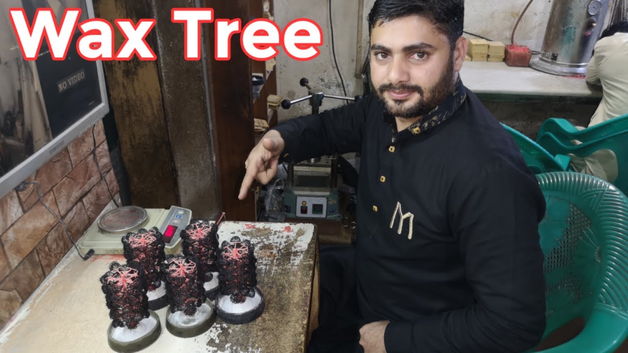 gold casting workshop || making wax tree || wax tree making || gold ...