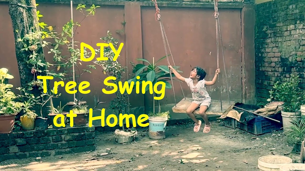How to make a tree swing at home | Making Tree Swing - YouTube