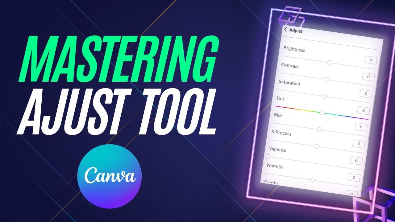 How to use adjust slider tool in canva | tutorial by DLC Ventures India ...