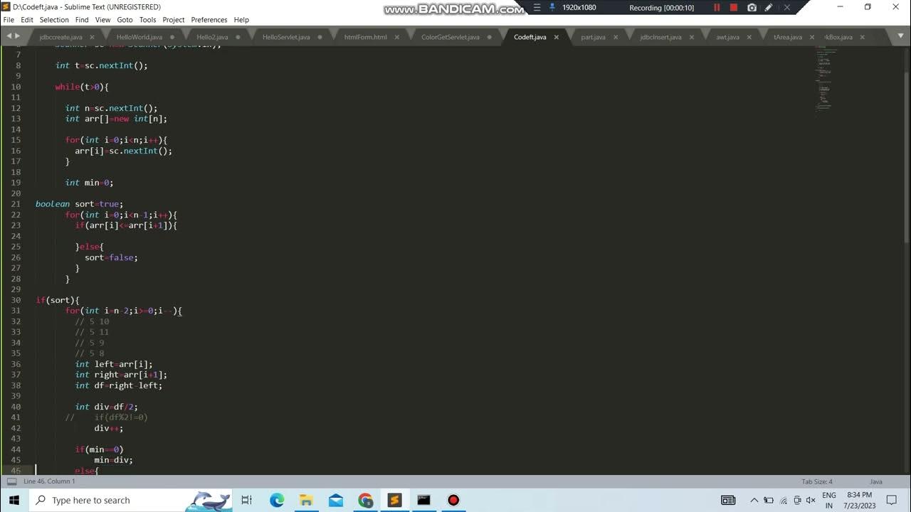 A. Desorting | Codeforces Round 887 (Div. 2) | Solution Code In Comment. - YouTube
