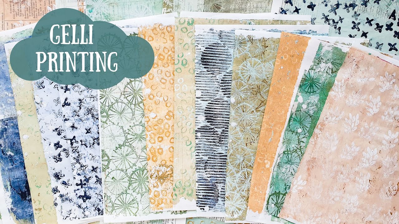 Printing Collage Papers with the Gelli Plate - YouTube