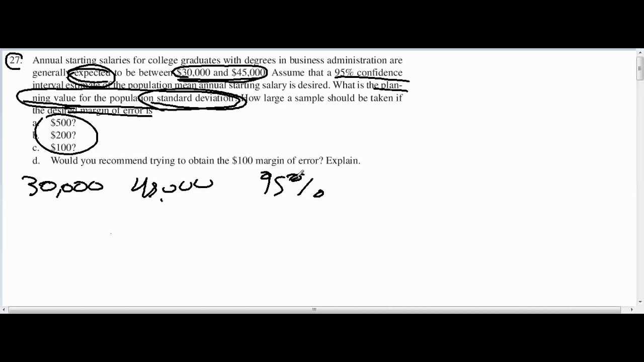 Finding sample size when standard deviation is unknown - YouTube Finding sample size when standard deviation is unknown - YouTube