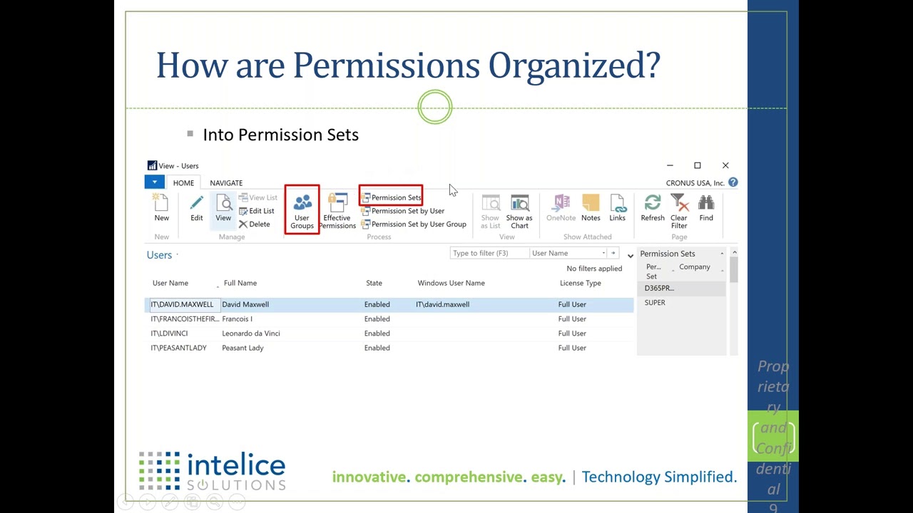 Security in Microsoft Dynamics 365 Business Central (2019) | Intelice Solutions - YouTube