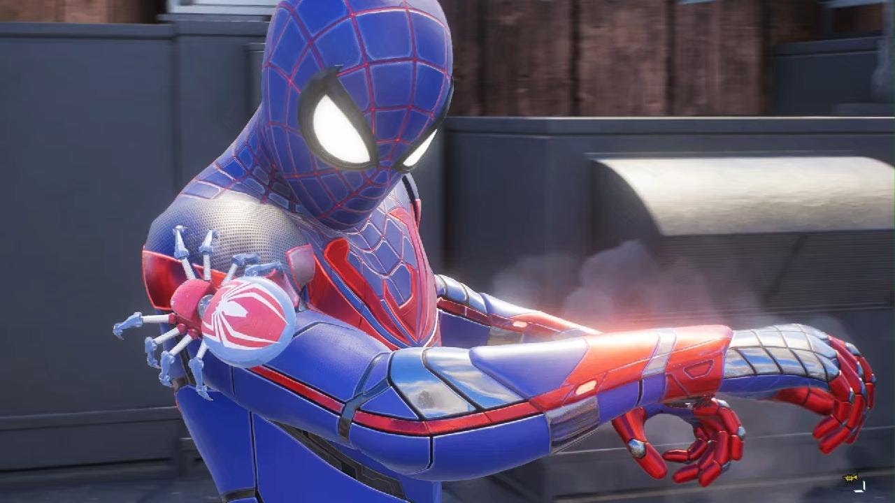 Marvel's Spider-Man 2 Swinging around the city As Miles Morales Blue ...