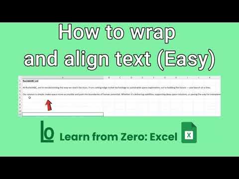 How to wrap and align text in excel (easy)? - YouTube