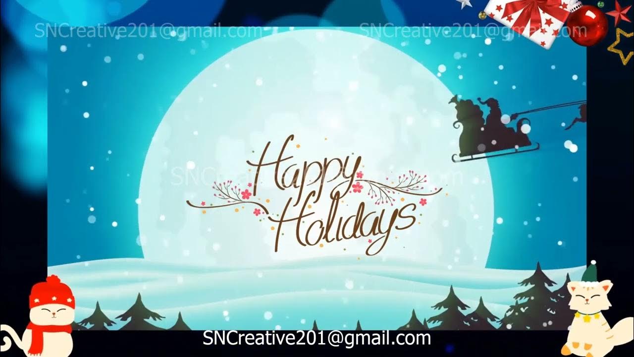 Happy Holidays TV Studio Set 55-Virtual Green Screen Background Loop ...