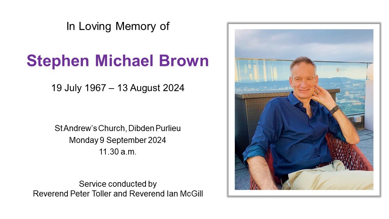 St Andrew's Church - Funeral of Stephen Brown - Monday 9th September ...
