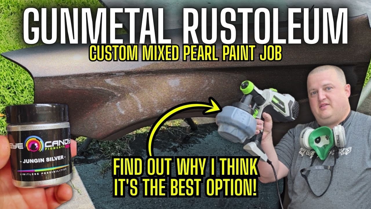 RUSTOLEUM GUNMETAL PEARL PAINT JOB USING THE PHALANX ELECTRIC SPRAY GUN ...