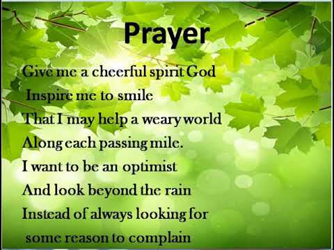 Prayer- Give me a cheerful spirit God - YouTube