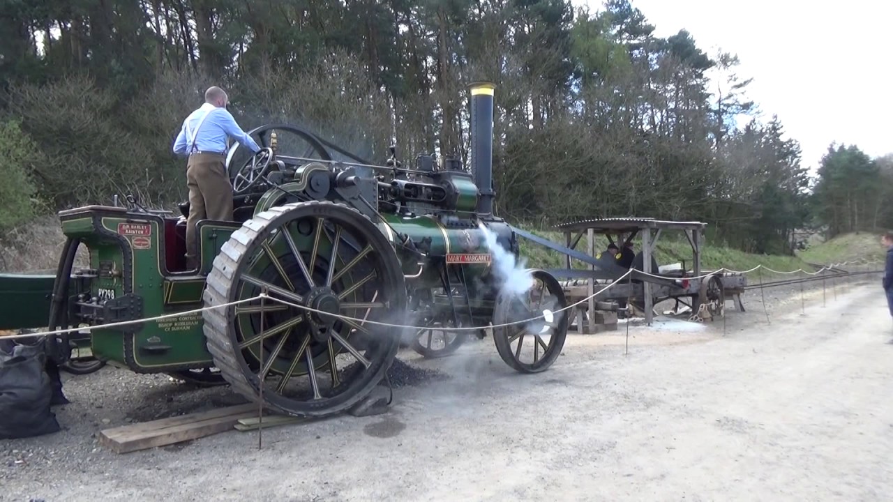 Sawing Timber With A Steam Traction Engine - YouTube