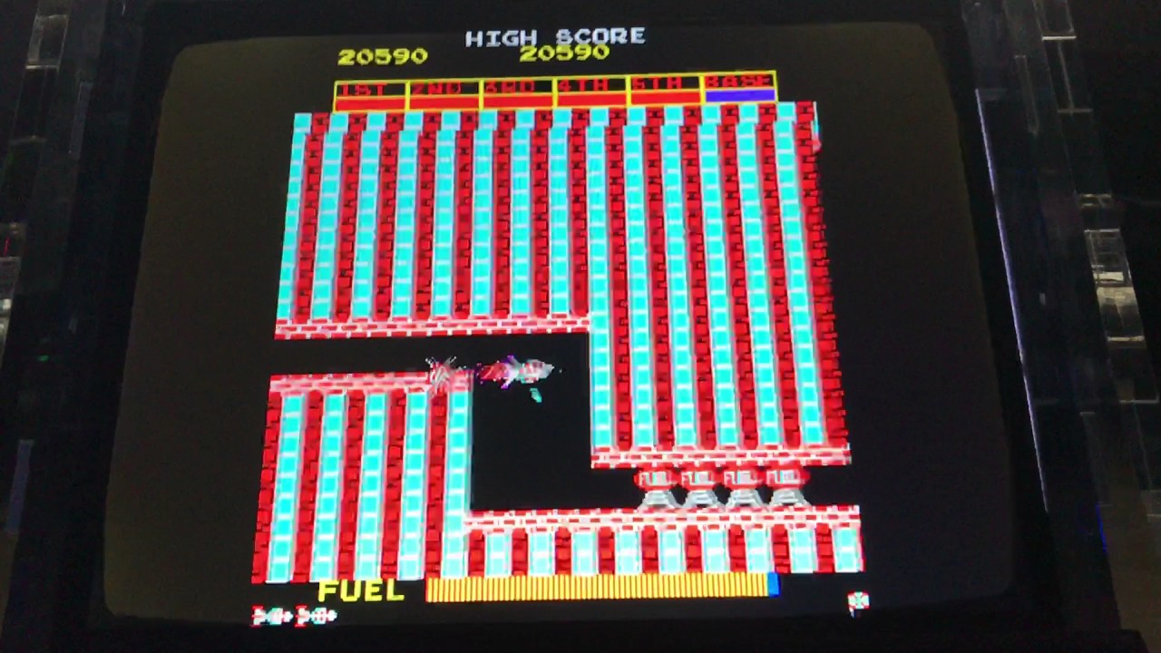 [ARCADE] 스크램블 (SCRAMBLE, スクランブル) - 코나미 최초의 횡스크롤 슈팅 - YouTube