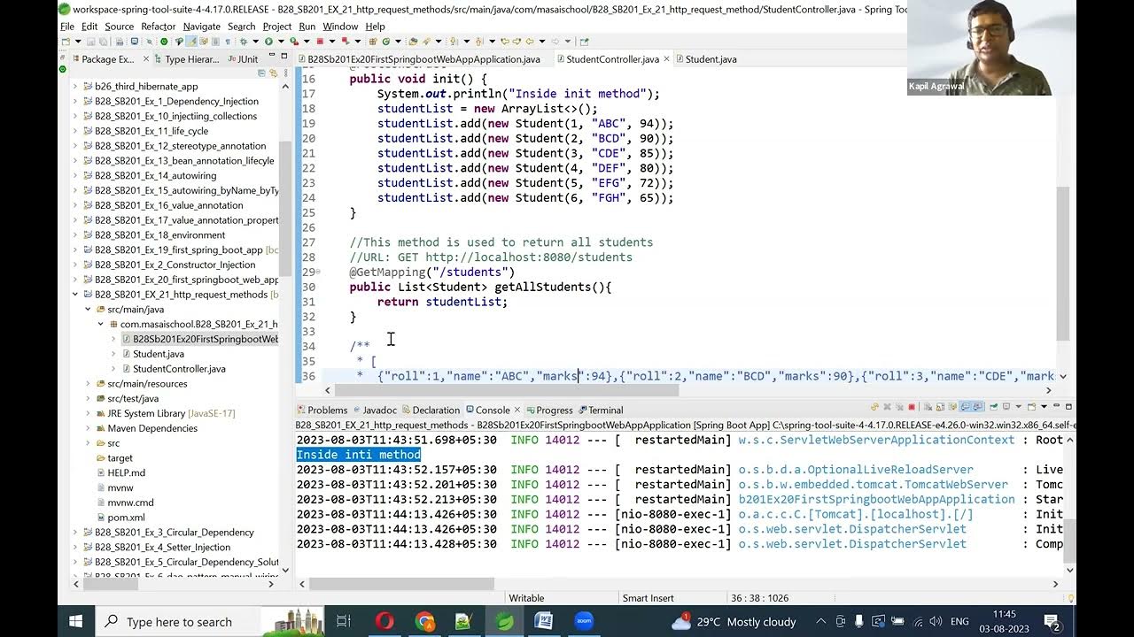 23 Data Handling In Spring Boot, Postman - YouTube