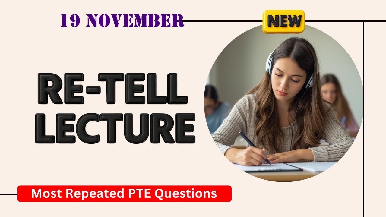 Retell Lecture PTE Speaking | Timer and Answers | Real Exam Questions ...