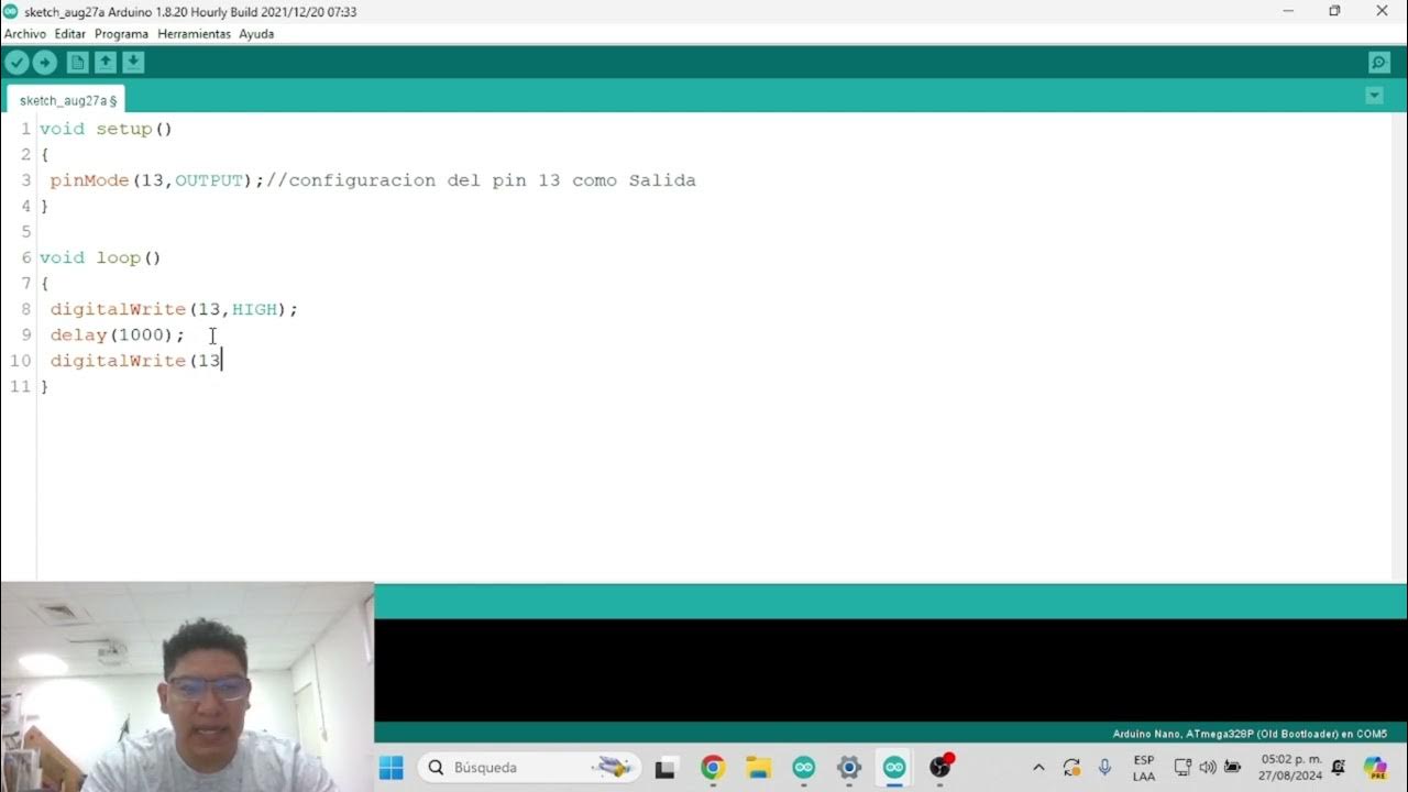 blink Arduino practica 1 Ing.Blanco - YouTube