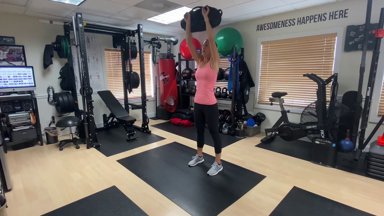 Sandbag snatch - YouTube