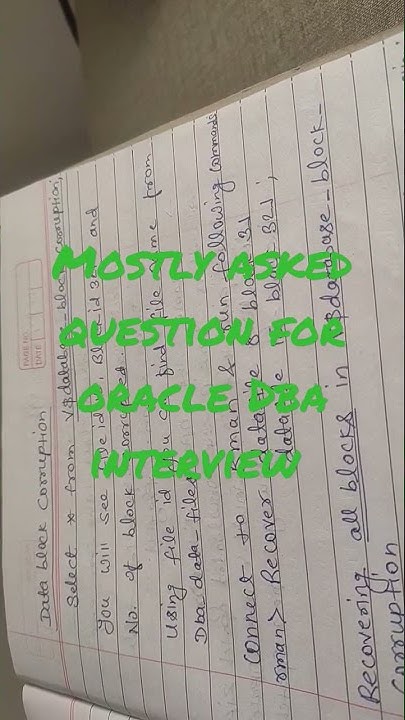 Mostly Asked Question In Interview For Experienced Oracle Dba Interview Oraclesqlplus