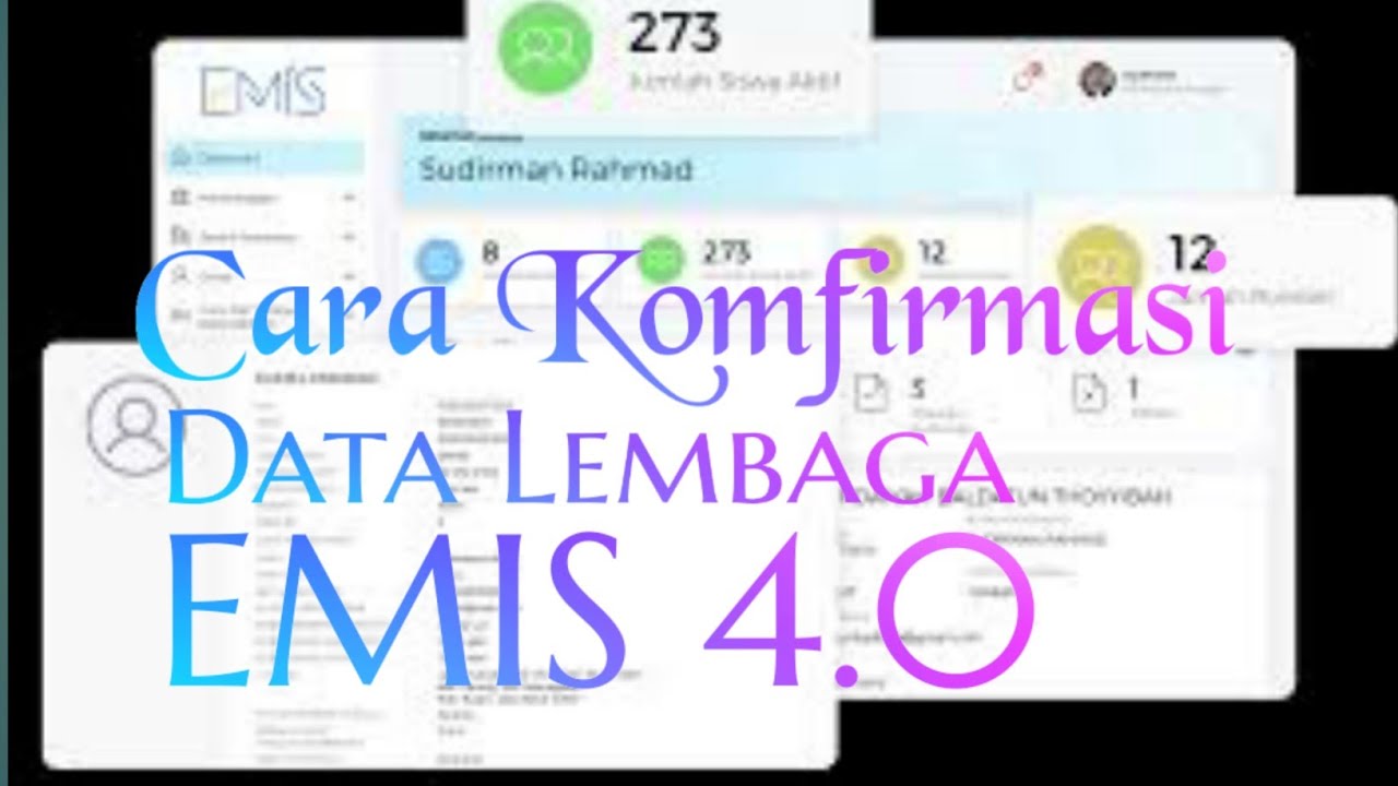 Cara Komfirmasi Data Lembaga Di Emis 4.0 #MadrasahReform - YouTube