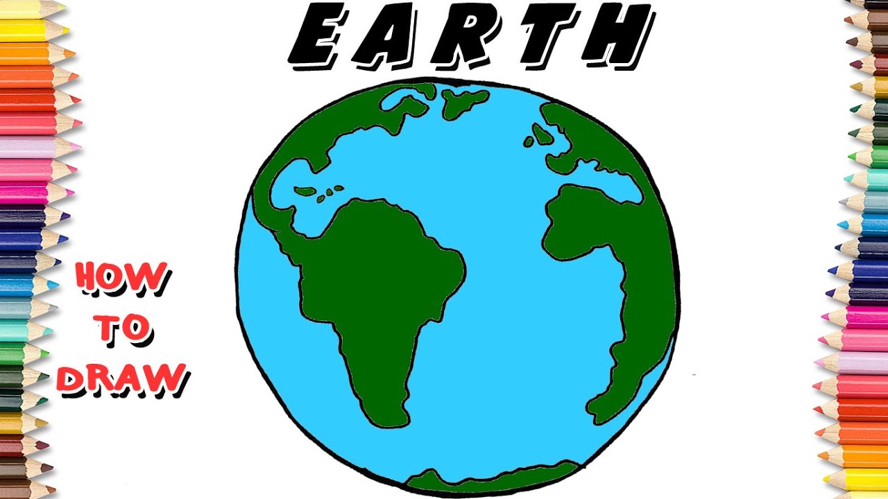 How to Draw Earth colour Drawing - YouTube