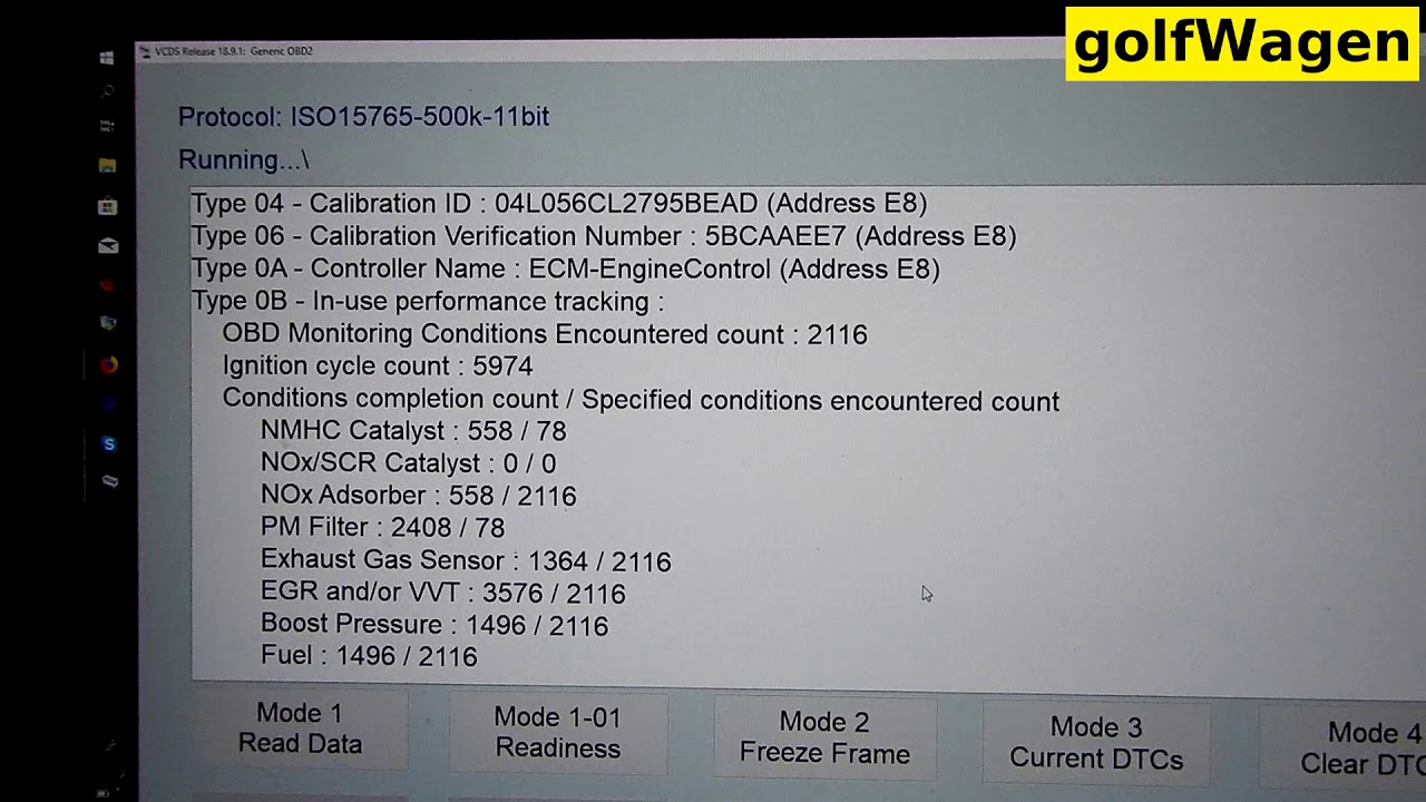 VCDS-VAG / OBD II function - Vehicle info? - YouTube