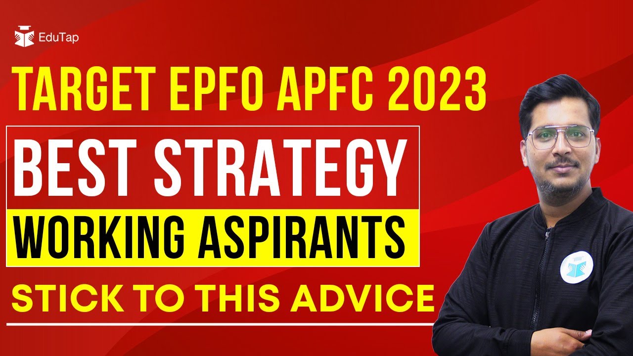 EPFO APFC Preparation Strategy for Working Aspirants | APFC Study Plan ...