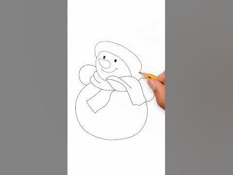How to Draw a Snowman Easy Step by Step - YouTube
