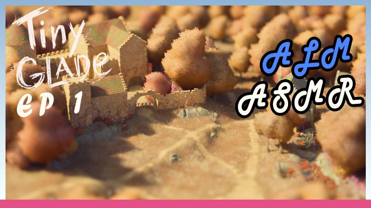 ASMR: Tiny Glade Ep1 INTENSE Candy mouthsounds Binaural whisper Keyboard noise and building ...
