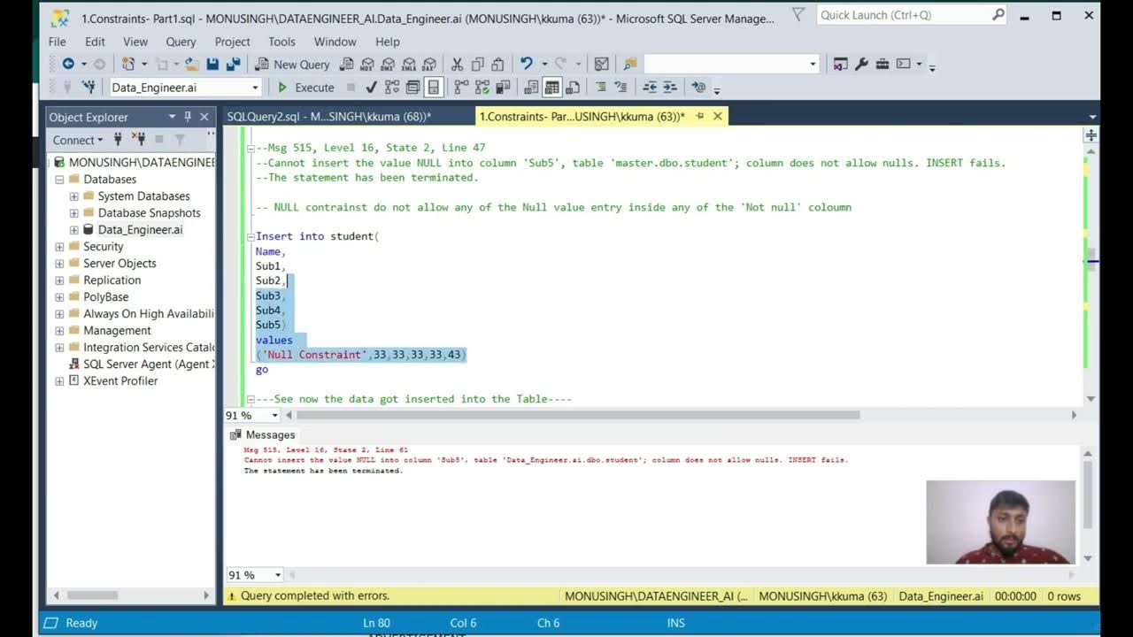 1. SQL Constraints in SQL(Hindi & English) - YouTube