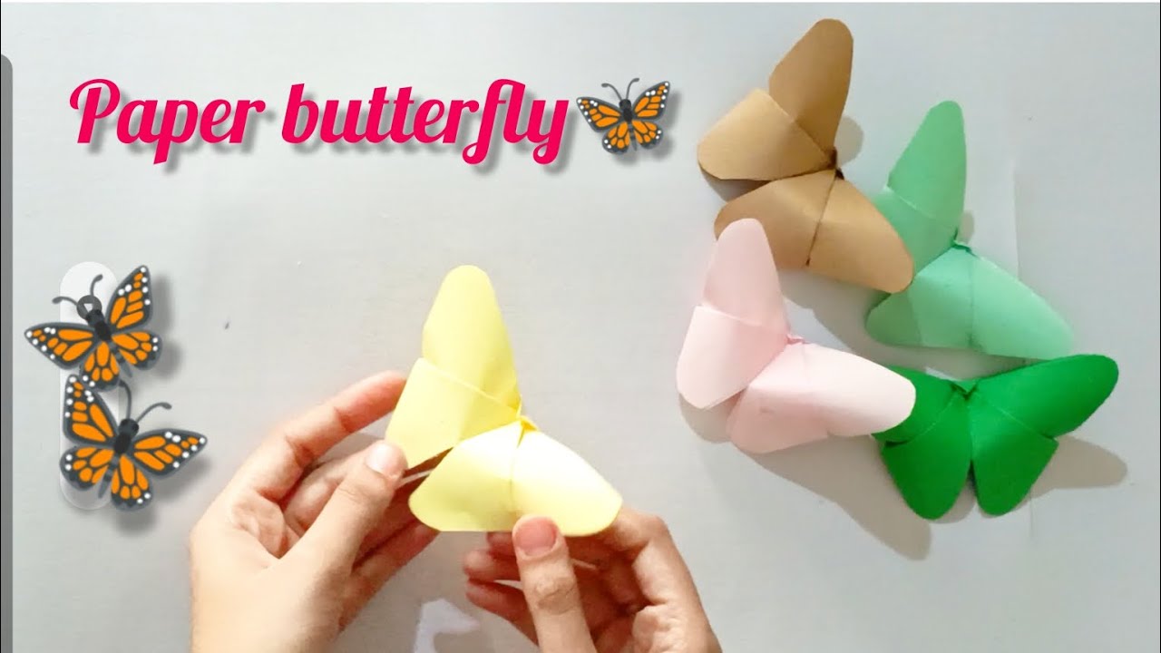 Paper butterfly🦋//Origami paper butterfly//paper craft #butterfly # ...