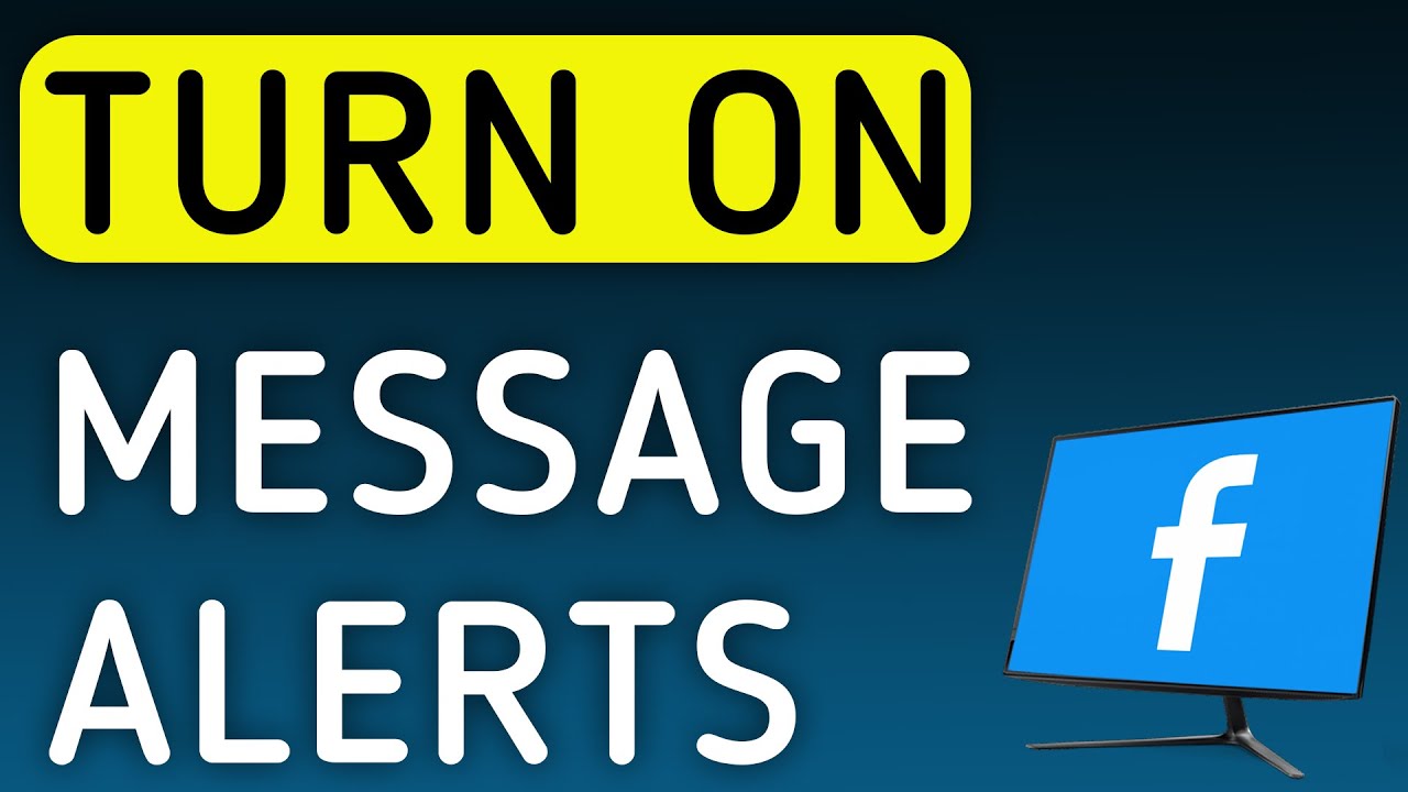 How To Turn On Message Notifications On Facebook On PC (New Update ...