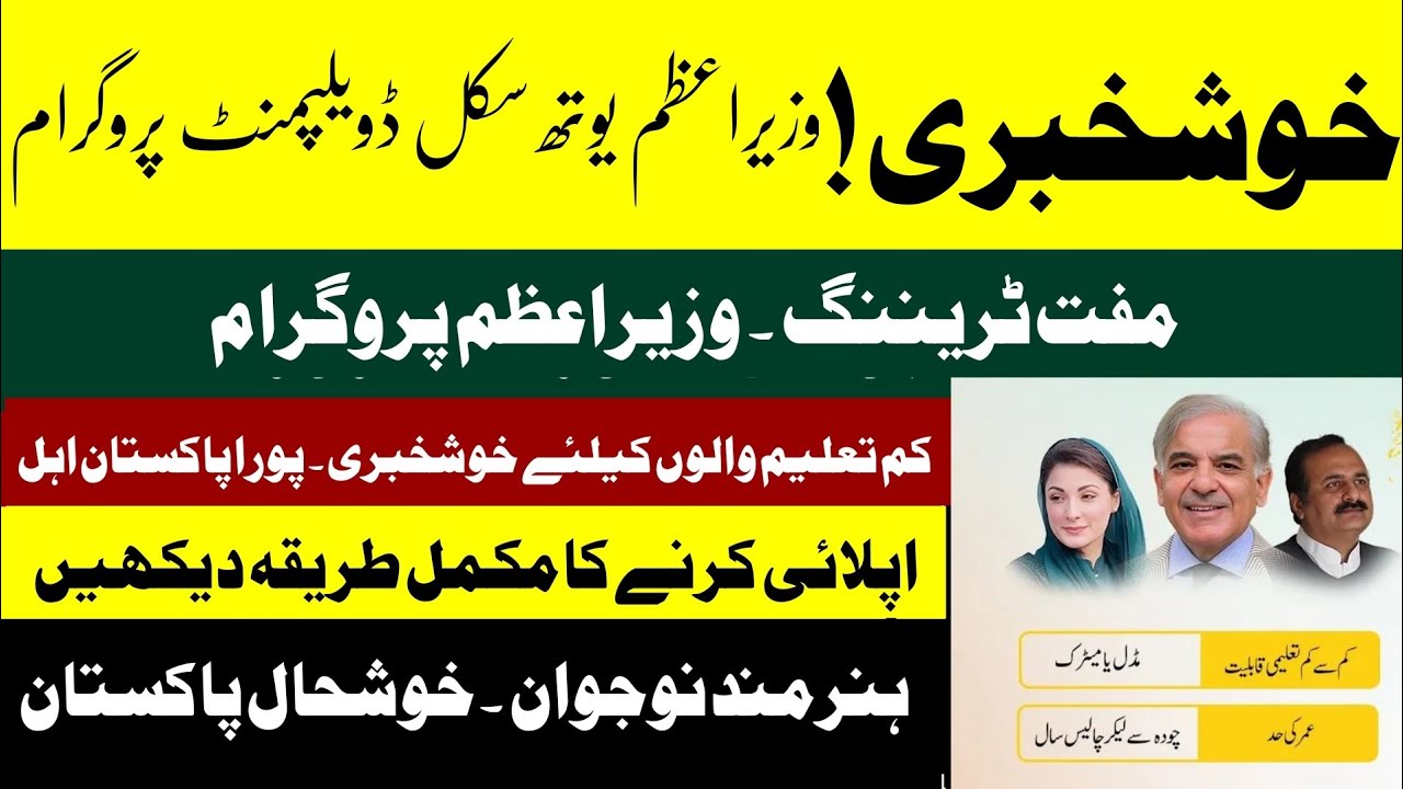 PM Youth Skill Development Program 2025 | Free Govt Courses in Pakistan ...