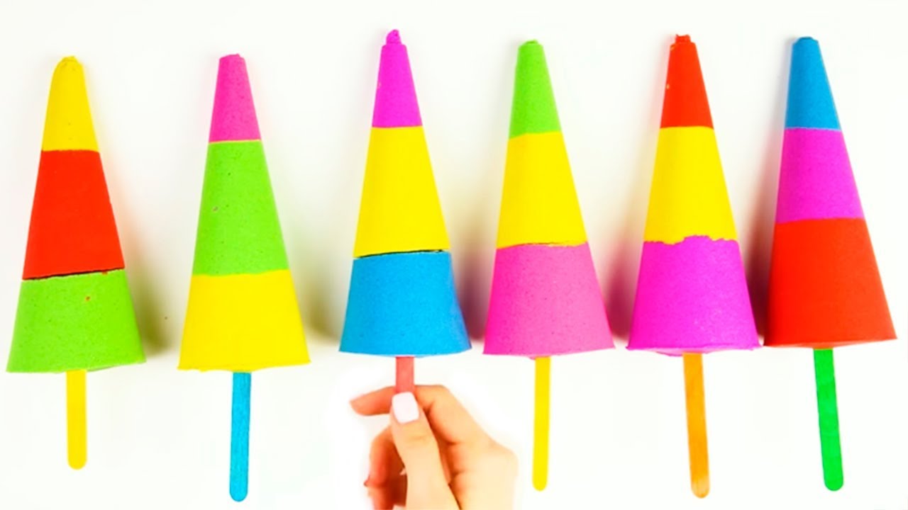 Kinetic Sand For Kids DIY Creative Video for Kids Learn Colors - YouTube