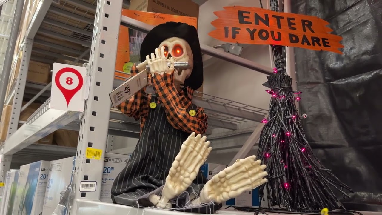 Lowe's Haunted Living 2022: Animated Harmonica Skeleton - YouTube