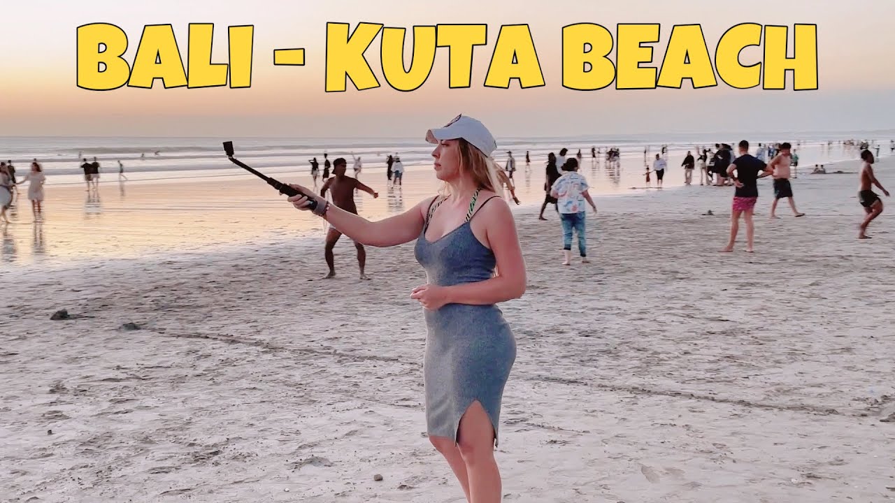 Sunset Walk at Kuta Beach, Bali: A Stunning Walking Tour 🌅 - YouTube