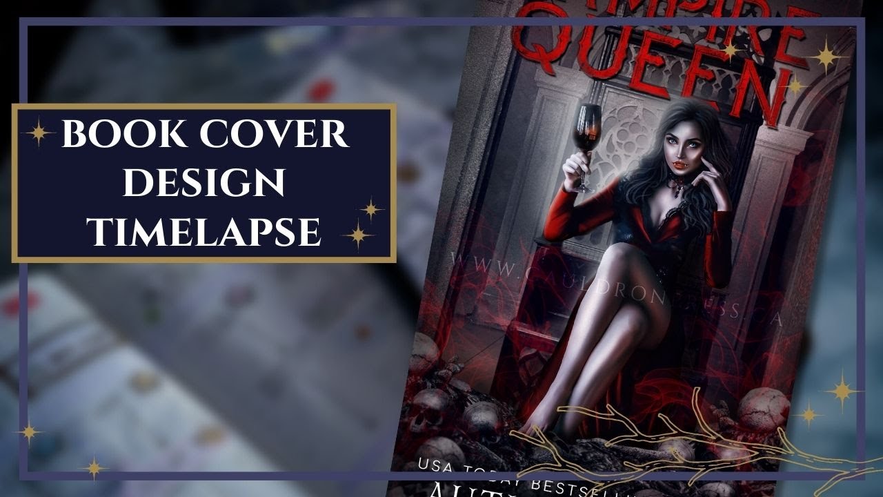 Fantasy Book Cover Design | Timelapse Vampire Art Premade - YouTube