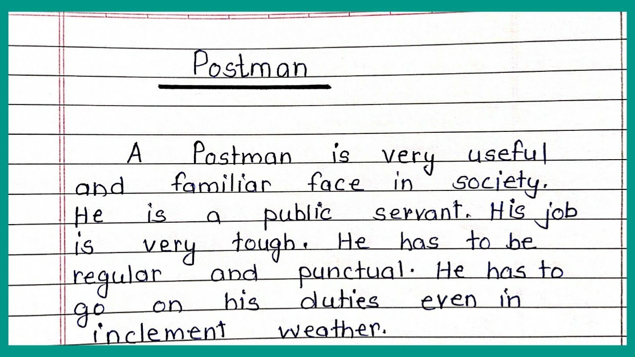Postman essay in english | the postman essay for class 10 in english ...